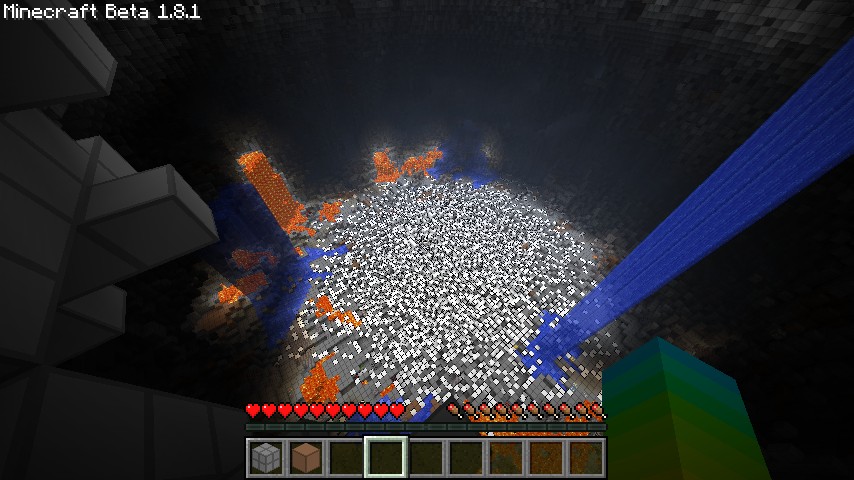 HUGE CRATER!(reaches bedrock) Minecraft Map