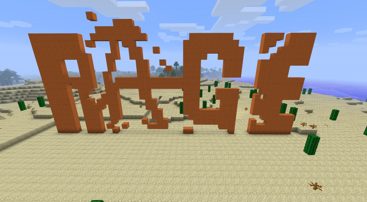 Rage the game Pixel art (world save) Minecraft Map