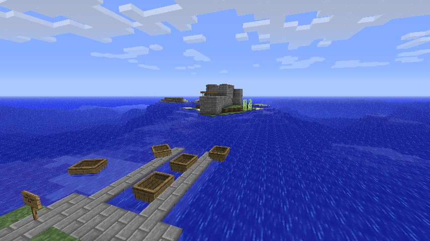 Island fortified mansion Minecraft Map