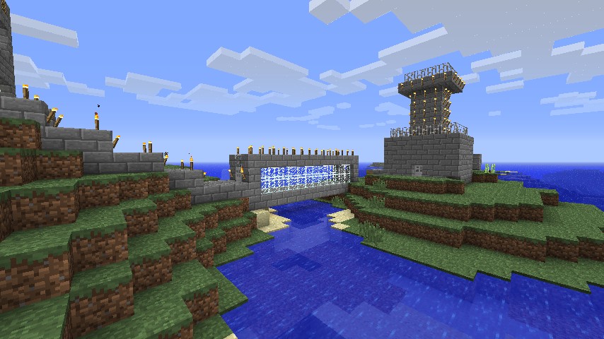 Island fortified mansion Minecraft Map
