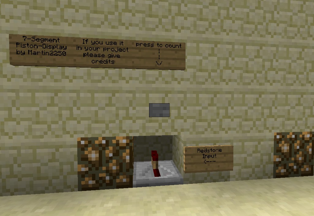 7-segment piston display Minecraft Map