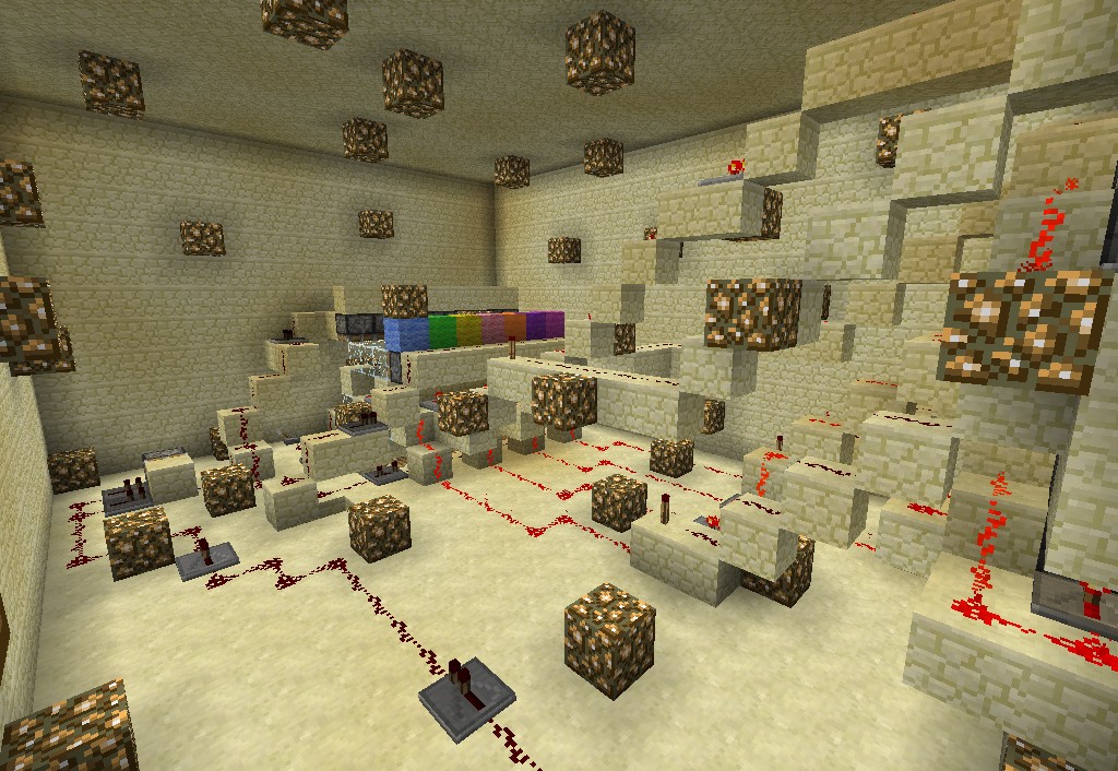 7-segment piston display Minecraft Map