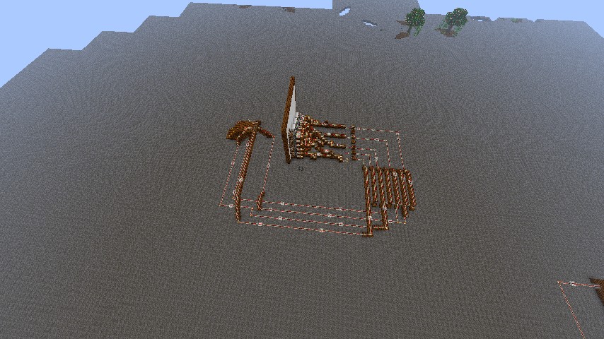 Redstone World. Screens display different pictures with pistons. Minecraft Map