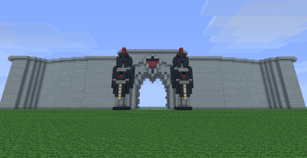 Huge Castle Gate Arch & Castle/Town Minecraft Map