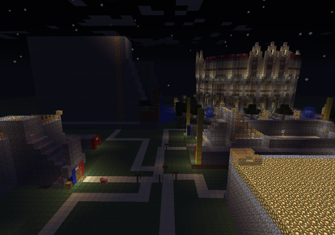 My large town complete with dam, church etc. world save Minecraft Map