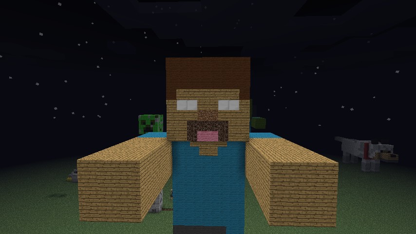 Herobrine Statue Minecraft Project