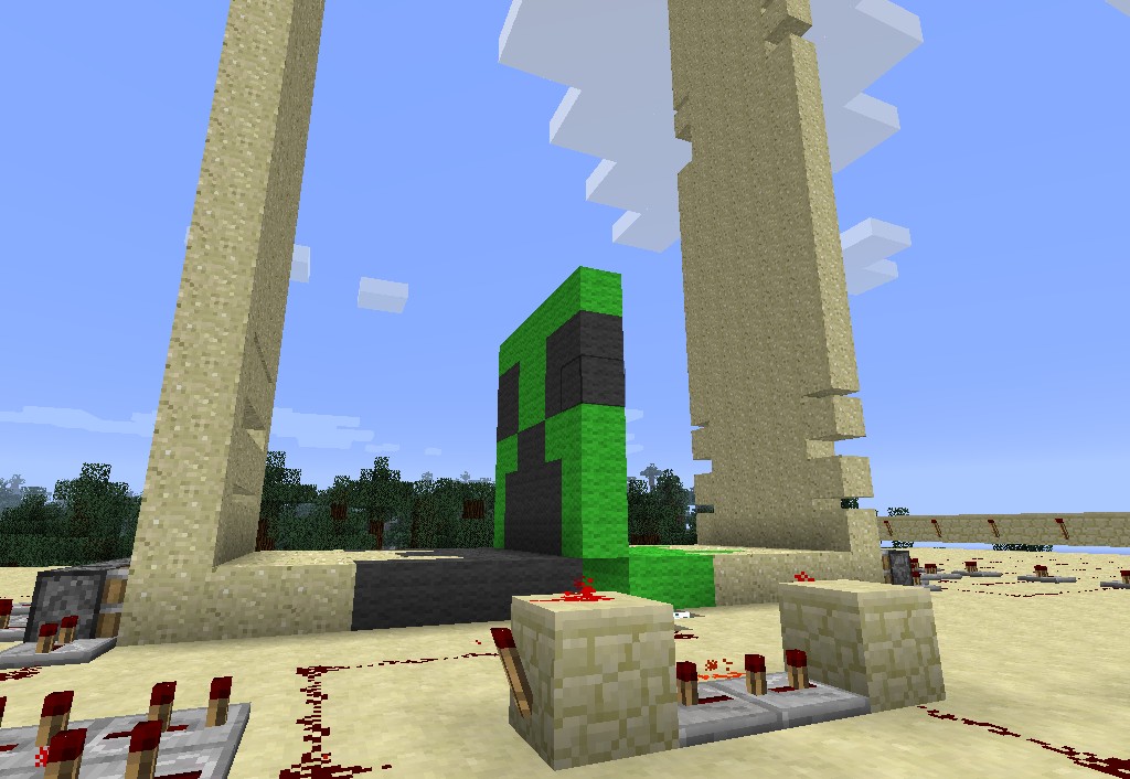 2D- Printer- Creeperface!!! one of the first printers on PMC Minecraft Map