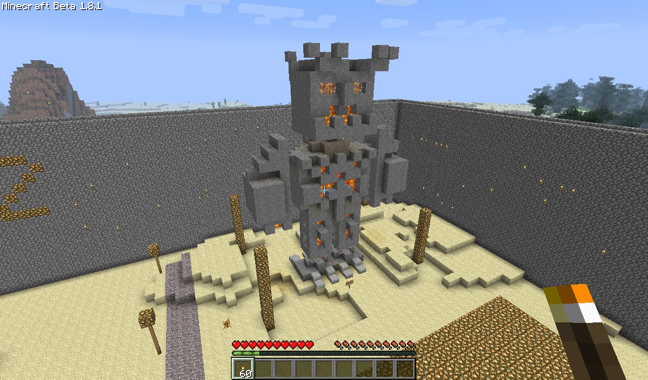 castle in the dess Minecraft Map