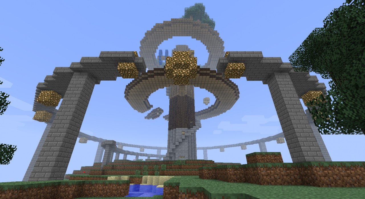 The first structure: The tower of Knowledge Minecraft Map