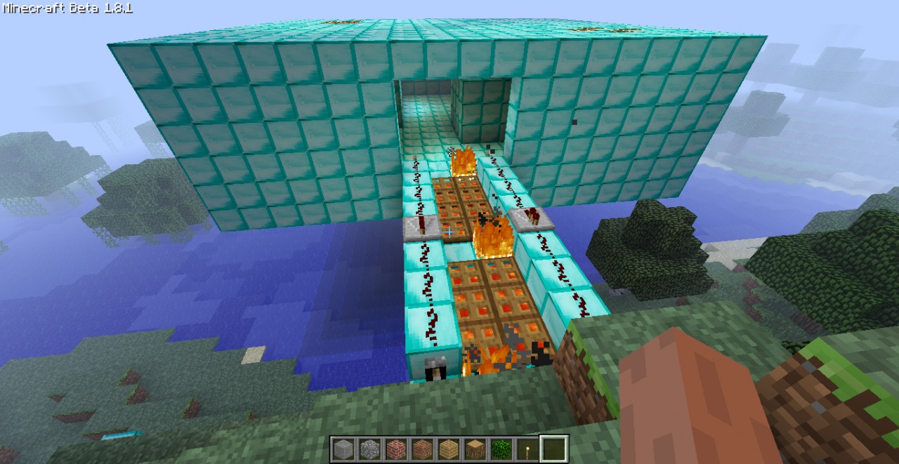 DIAMOND FLOATING FORT!!!! Minecraft Map