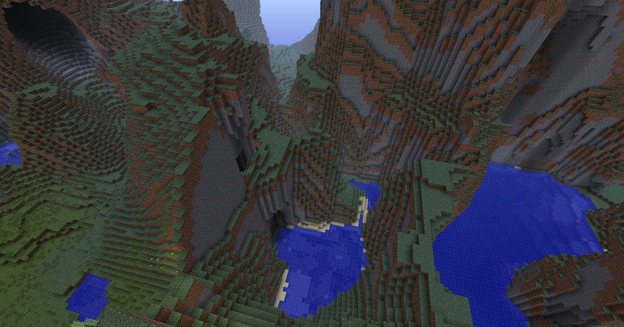 Epic Mountains, Caves, and valleys + starter house Minecraft Map