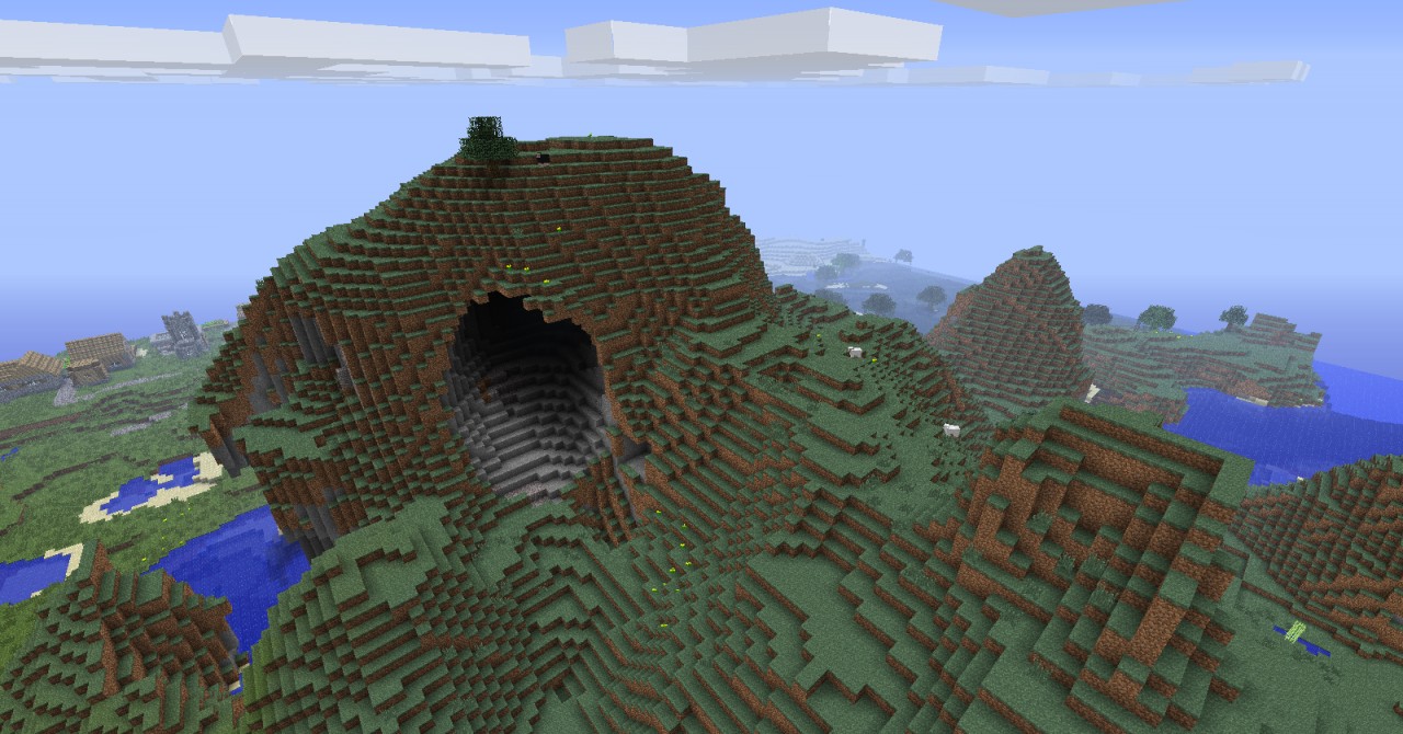 Epic Mountains, Caves, and valleys + starter house Minecraft Map