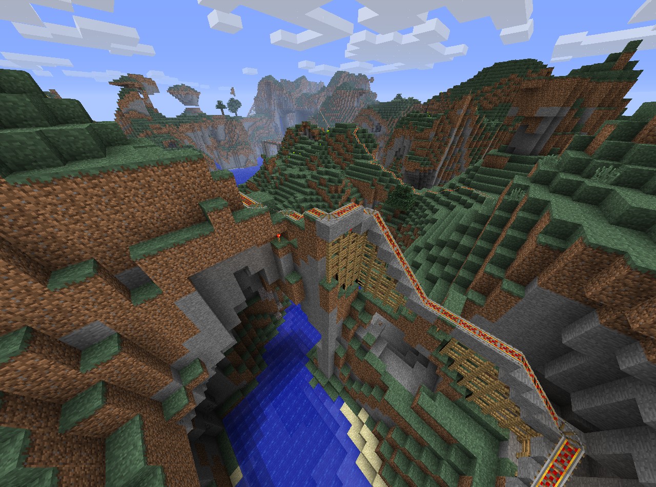 Mountain Roller Coaster Minecraft Map