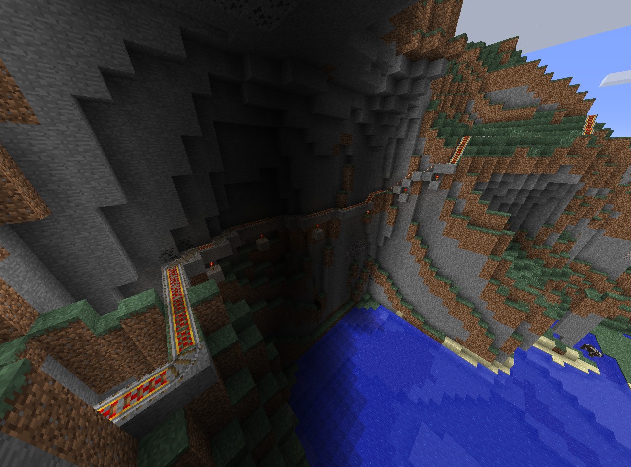 Mountain Roller Coaster Minecraft Map