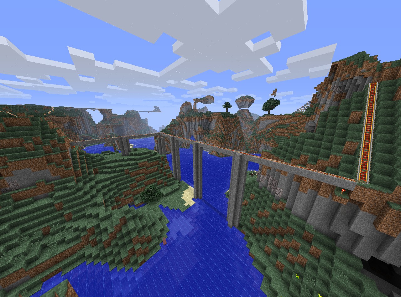 Mountain Roller Coaster Minecraft Map