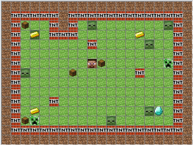 Creeper run away. Minecraft inspired minigame Minecraft Map