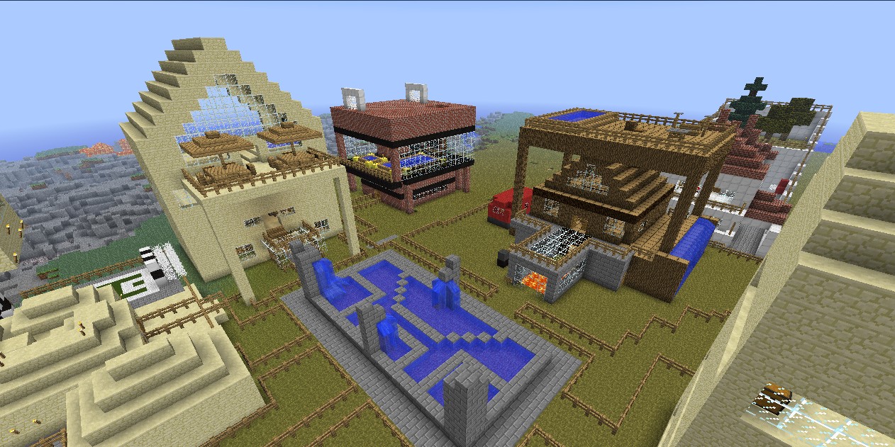 Houses for multiplayer. Minecraft Map