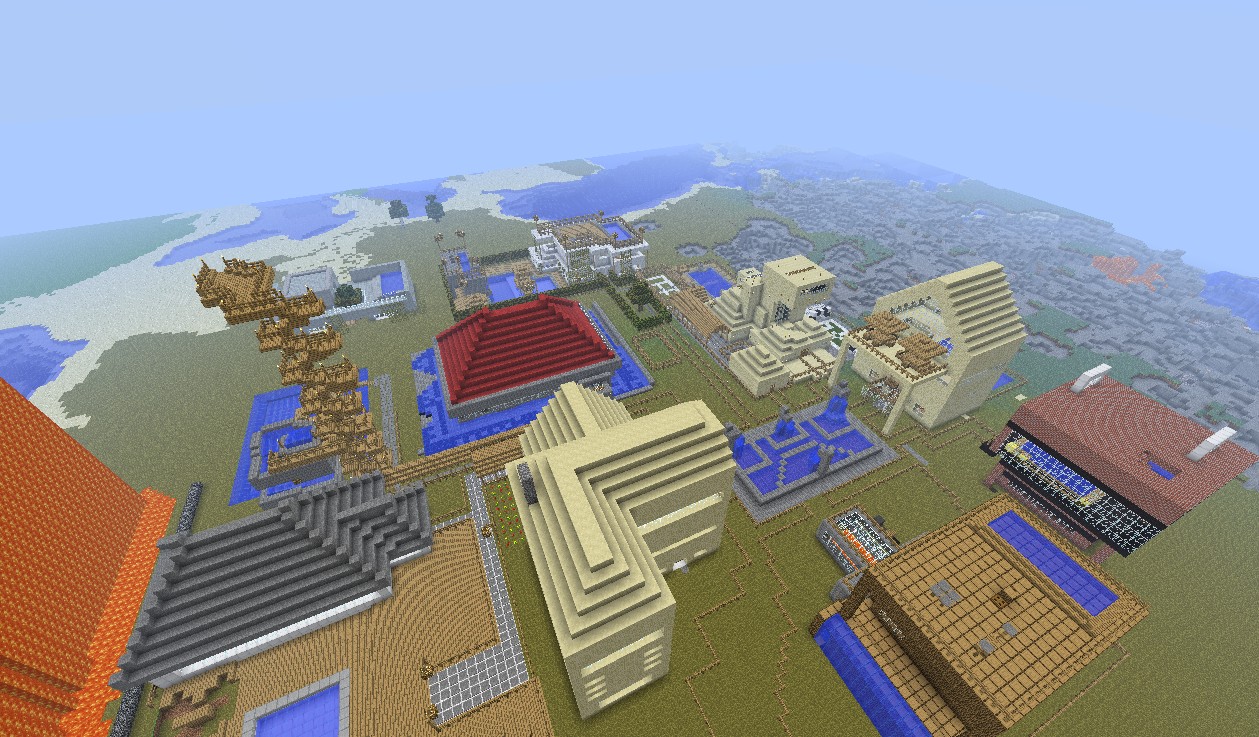 Houses for multiplayer. Minecraft Map