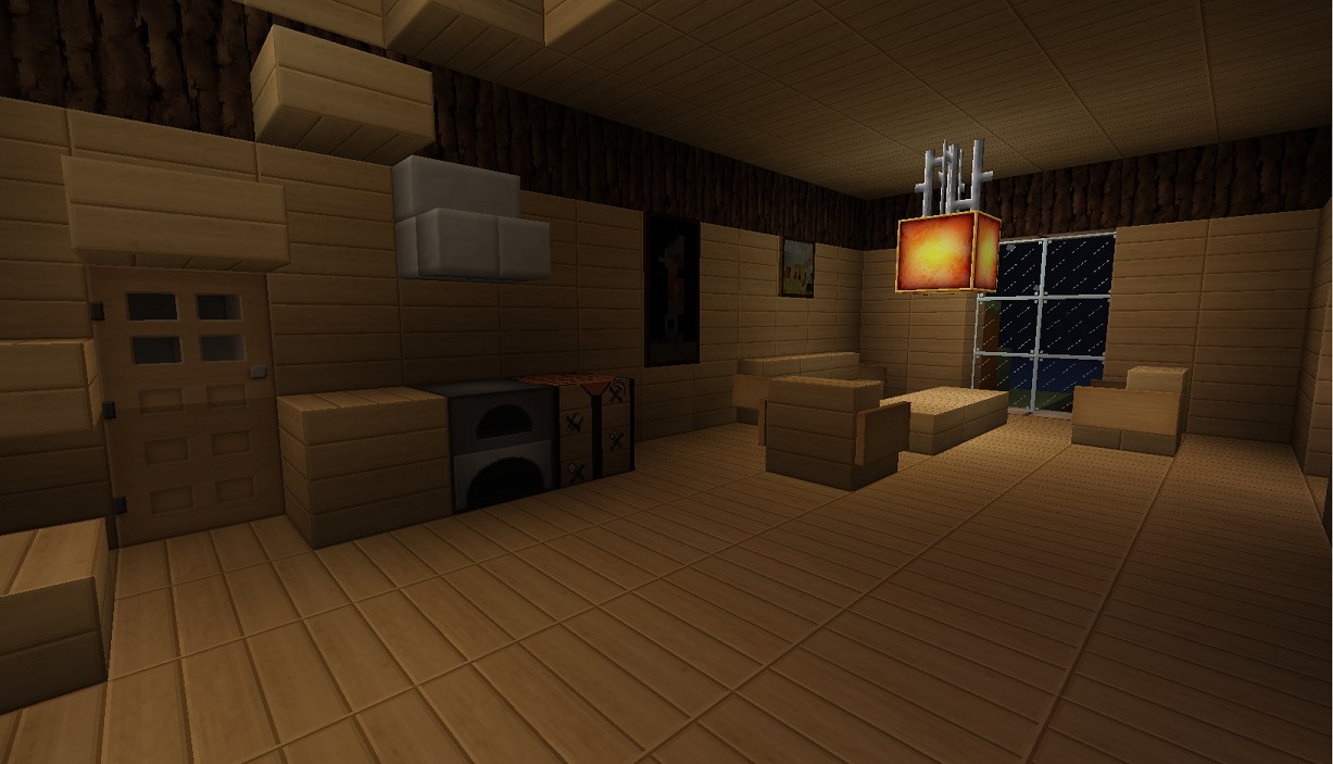 Modern Luxury woodenhouse with guest-rooms Minecraft Map