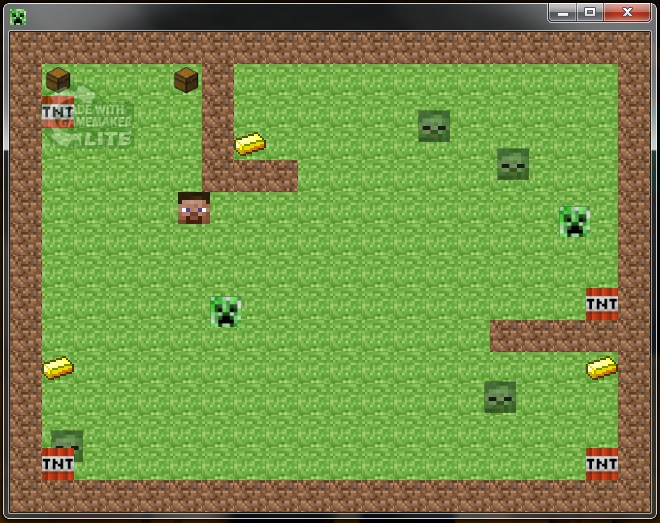 Creeper run away. Minecraft inspired minigame Minecraft Map