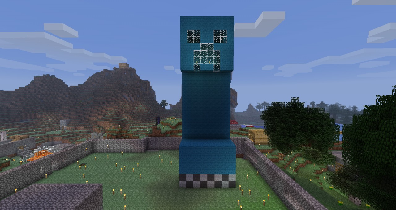 Blue Creeper Minecraft Map