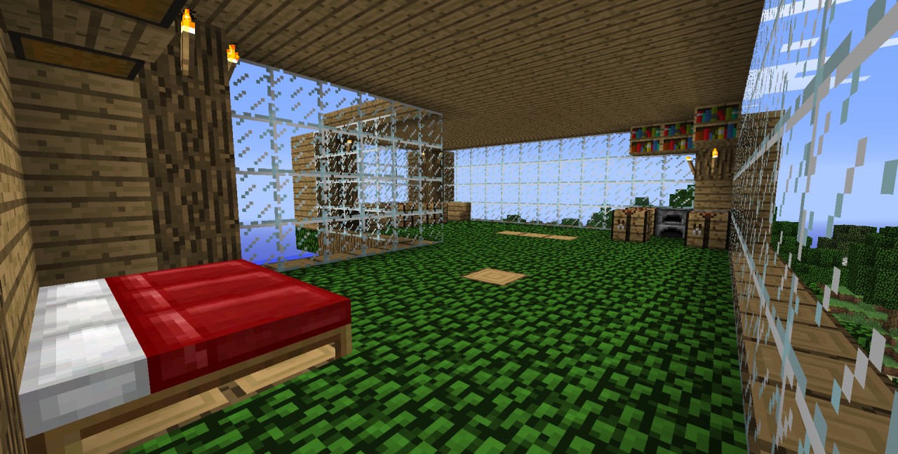 awesome modern treehouse Minecraft Map