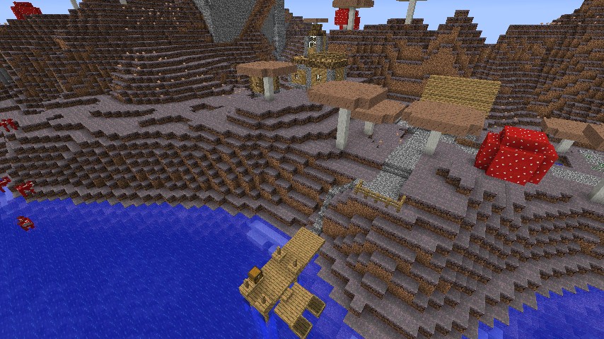 Medieval-esque Village in Mushroom Biome Minecraft Map
