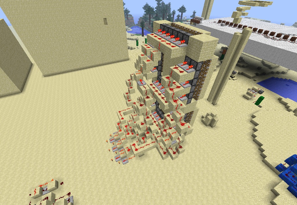 huge piston display Minecraft Map