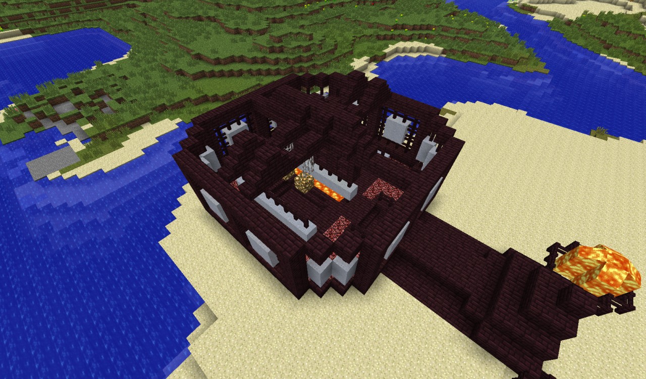 open air nether room Minecraft Map