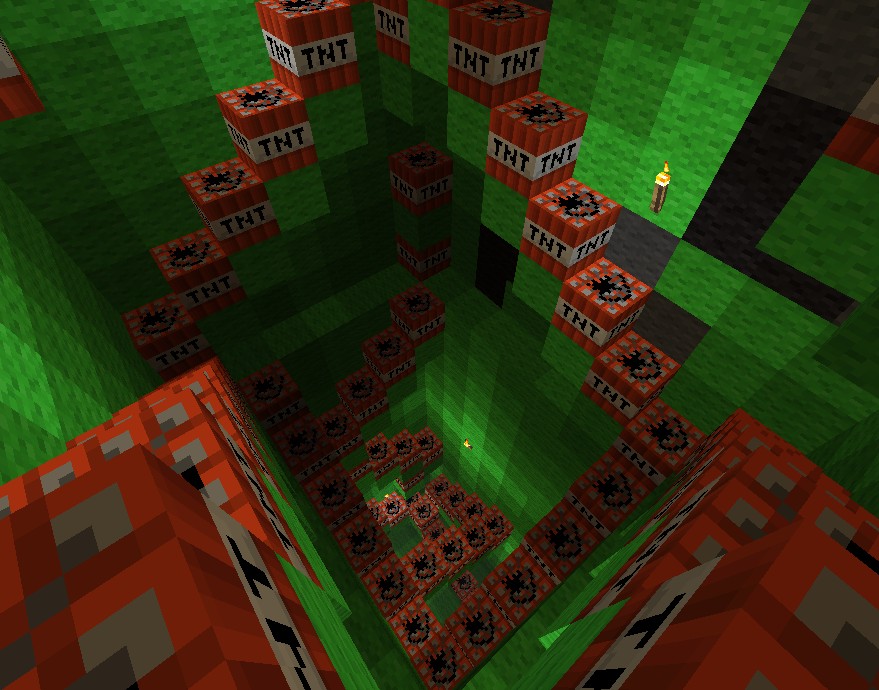 The statue of creeper Minecraft Map