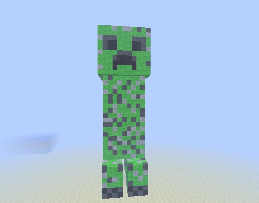 The statue of creeper Minecraft Map