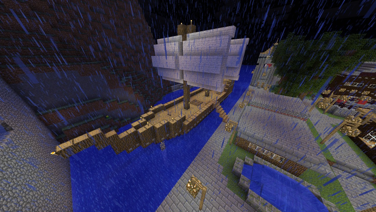 ship with 2 sails Minecraft Map