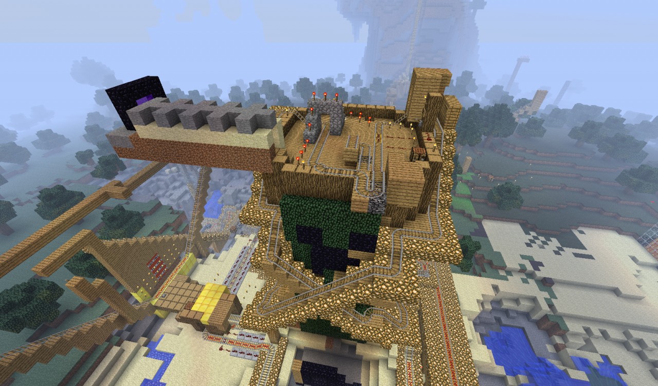HUGE ROLLER COASTER!!! Minecraft Map