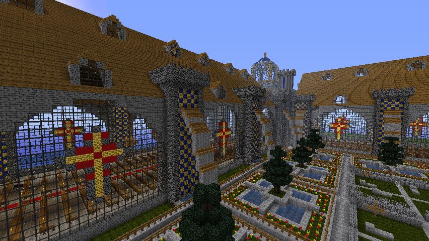 Custom Cathedral with Graveyard & Catacombs Minecraft Map