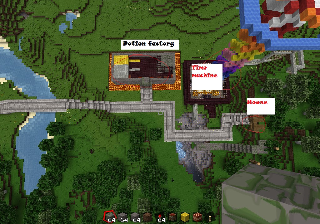 A village in the end Minecraft Map