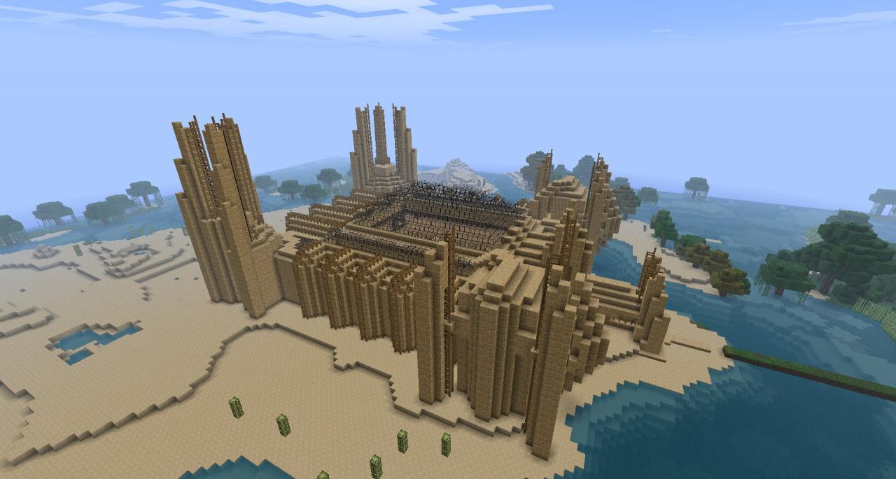 Sandstone-temple / library by Mineorator Minecraft Map