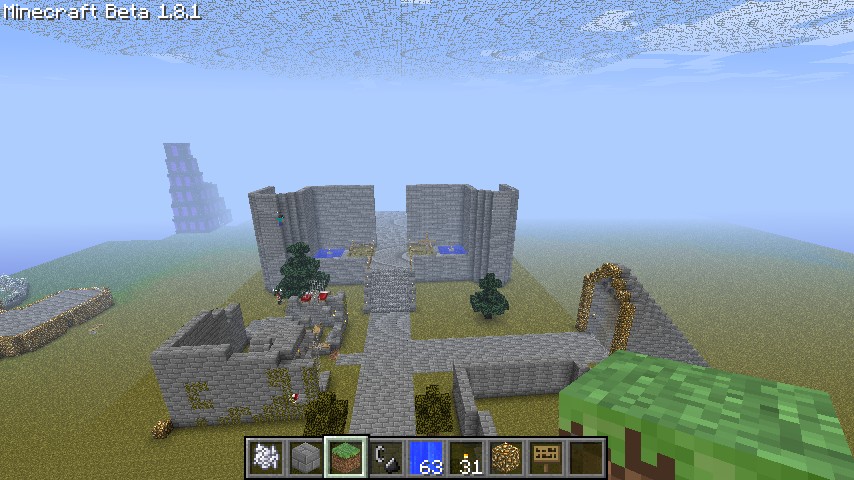 making a dwarf castle with village Minecraft Map