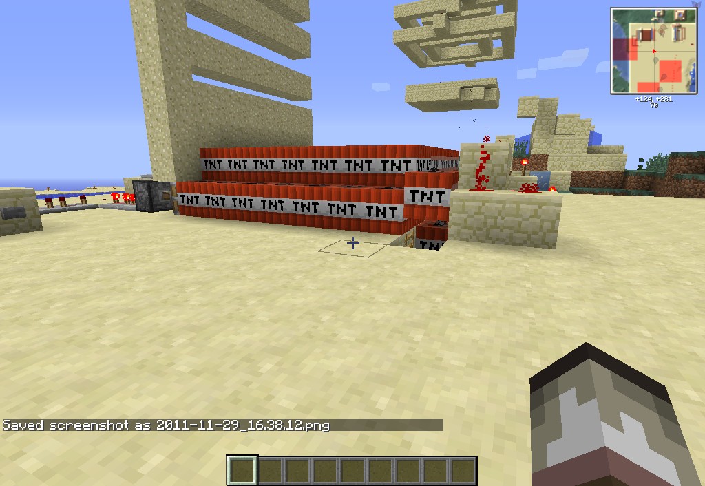 Minecraft Tnt Cannon Rapid Fire
