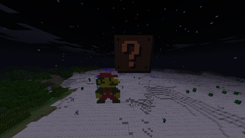 8 bit pixel art Minecraft Map