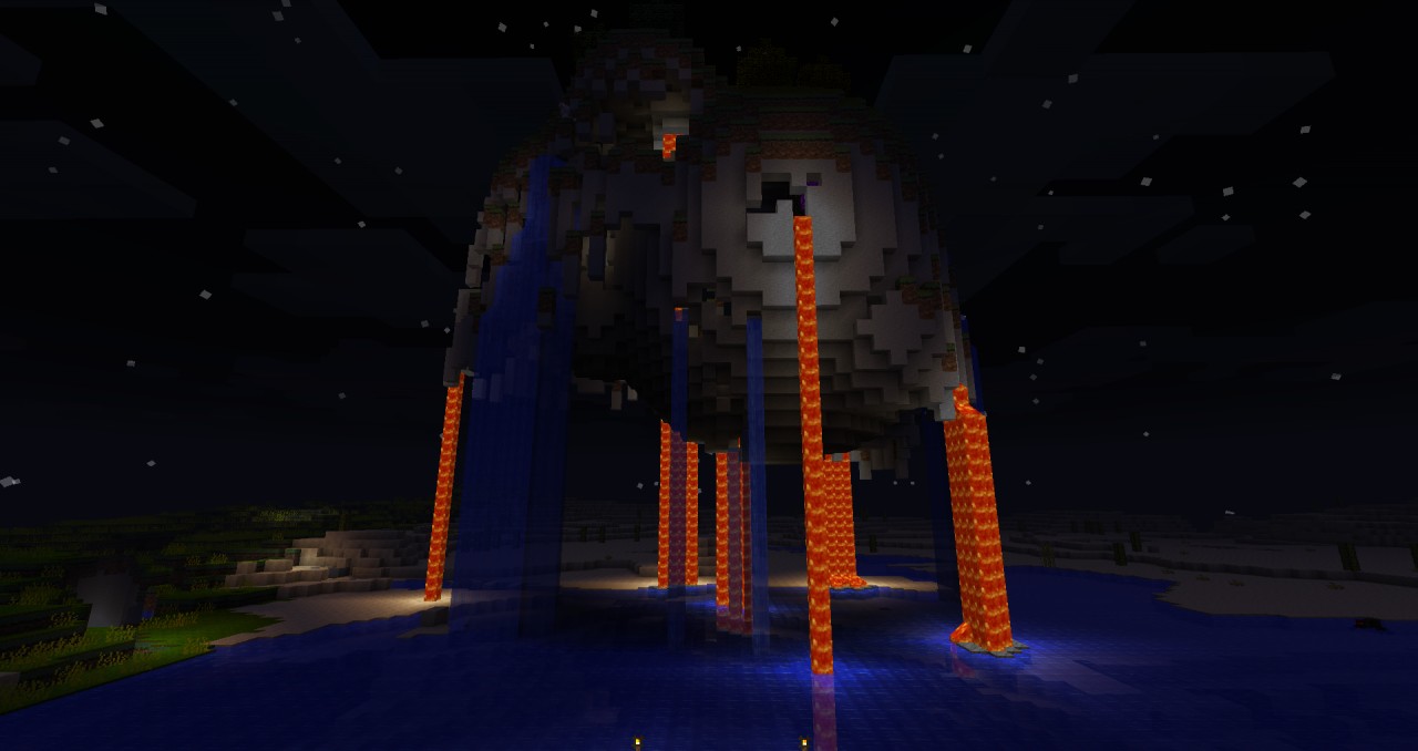 FloatingMountain and House. Minecraft Map