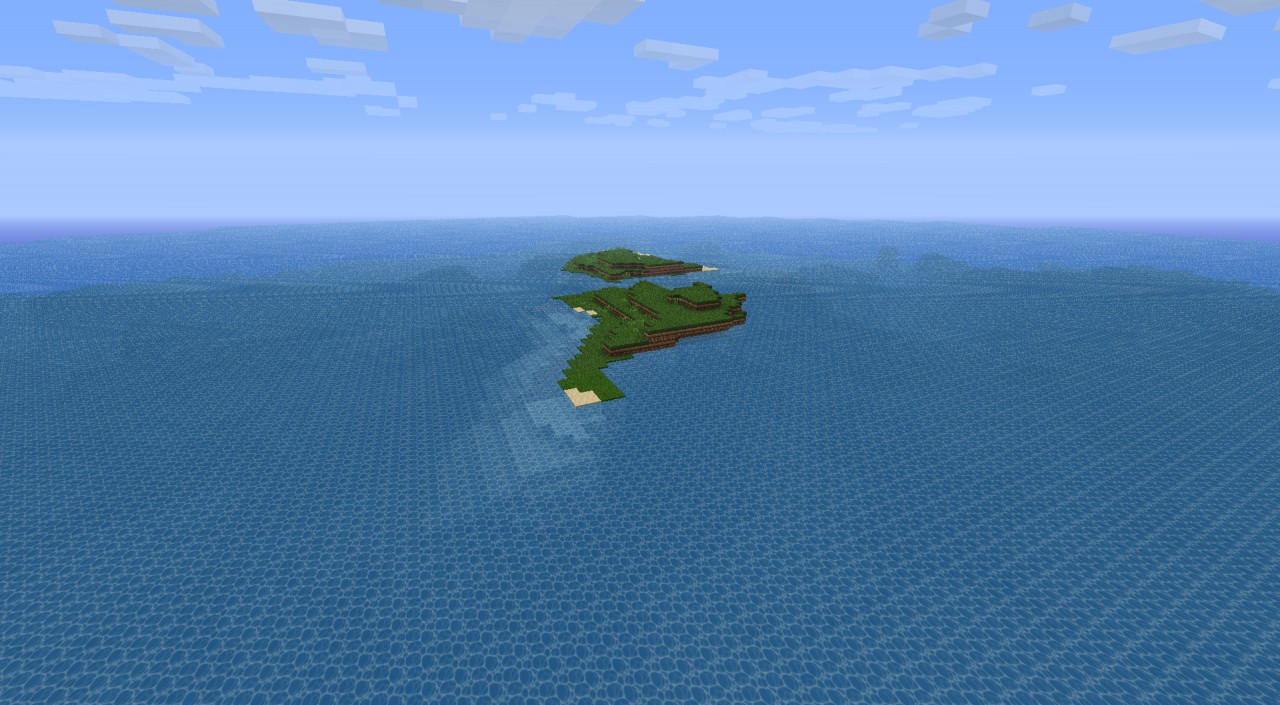 Two Islands... And A Town??? Minecraft Map