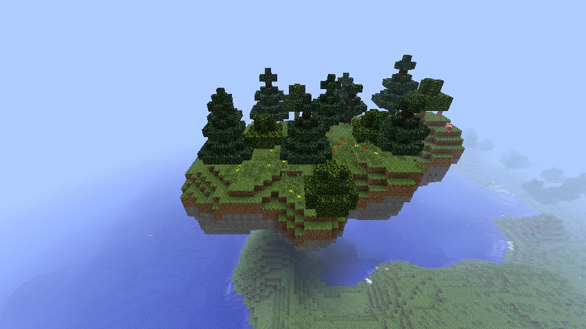 floating forest island with ore Minecraft Map