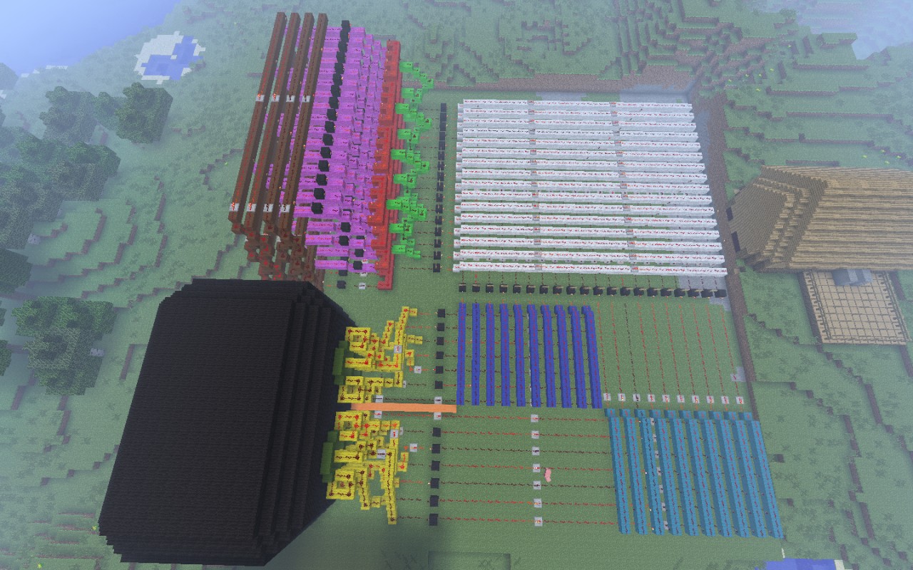 Redstone - 4-bit to decimal ( manual ) counter! Minecraft Map