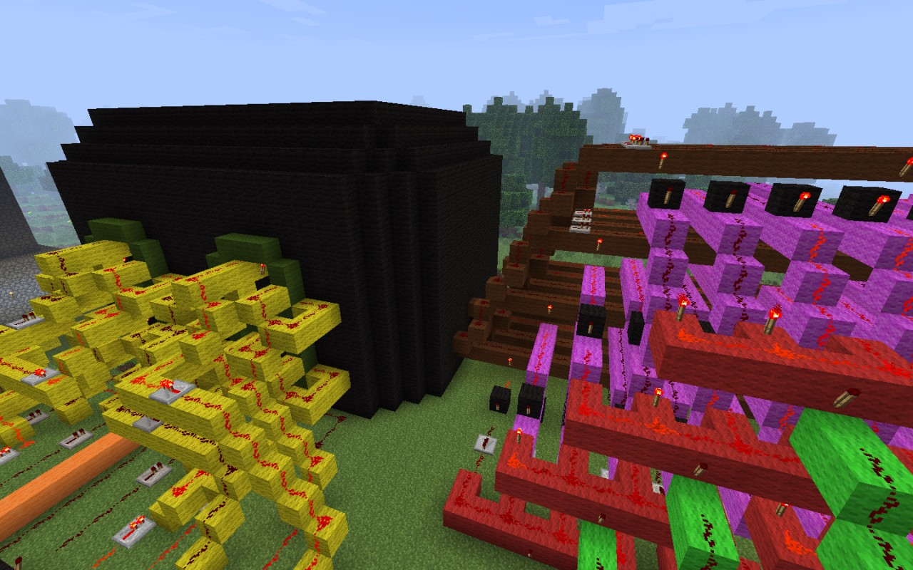 Redstone - 4-bit to decimal ( manual ) counter! Minecraft Map