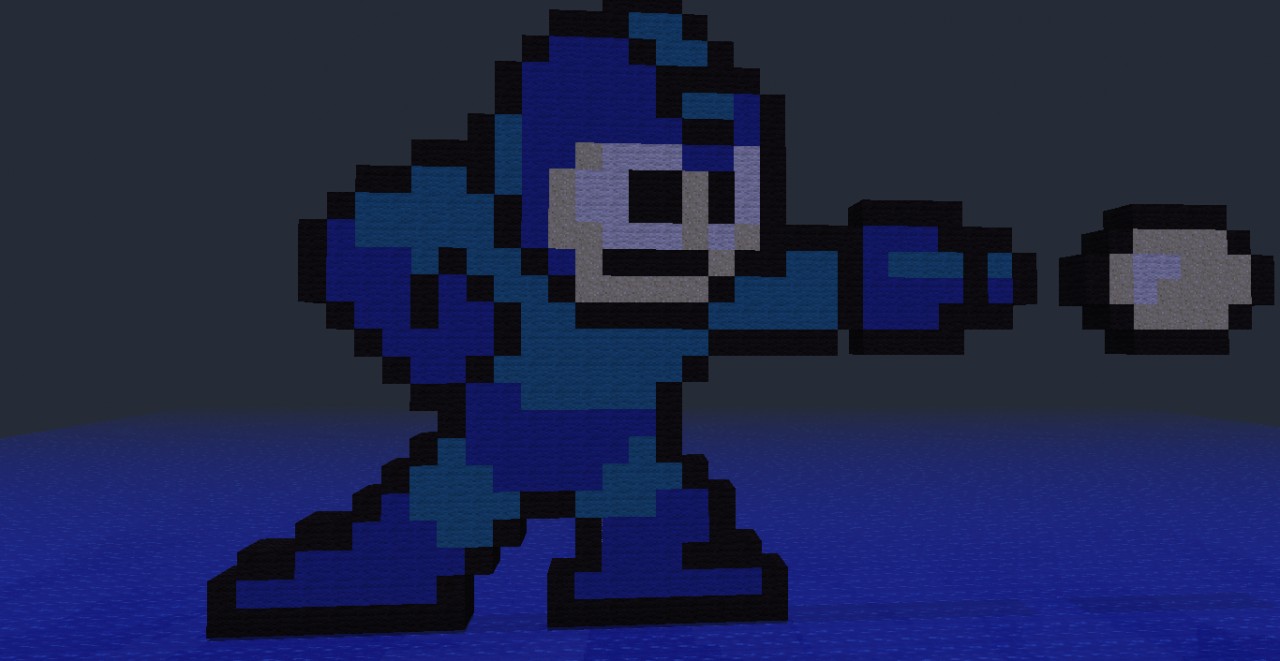 Mega Man Pixel Art Minecraft Map