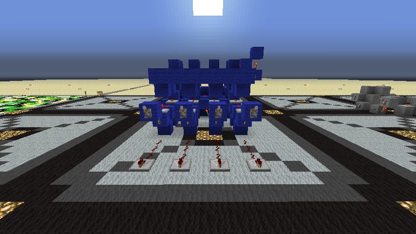 Two Wide, BiDirectional Synchronous Branching Program Counter Minecraft Map
