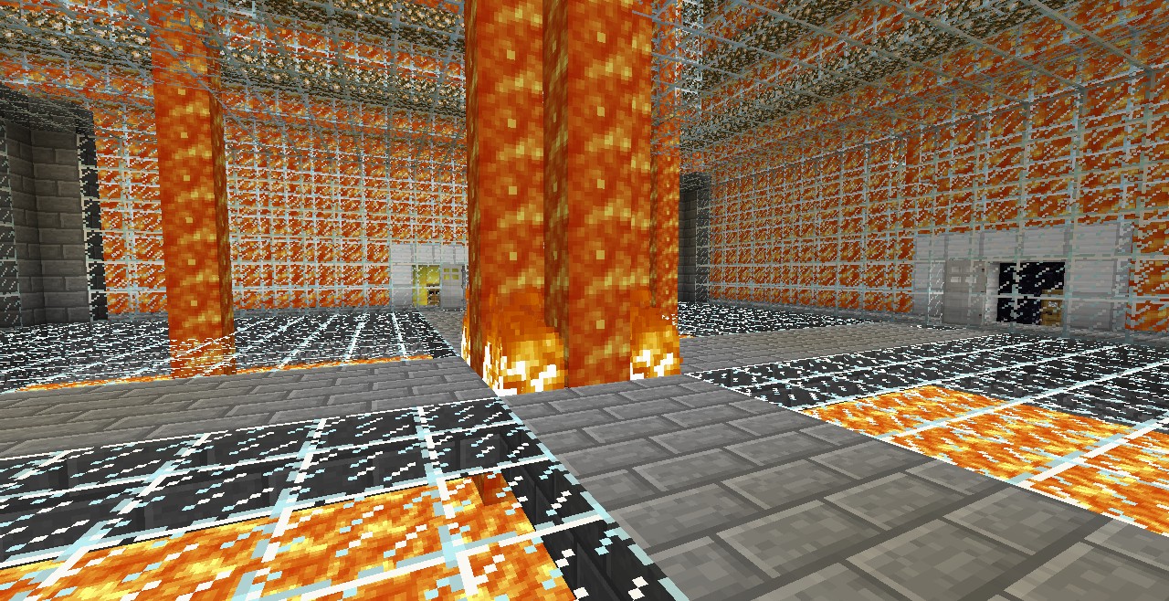 LAVA WALL combat arena Minecraft Map