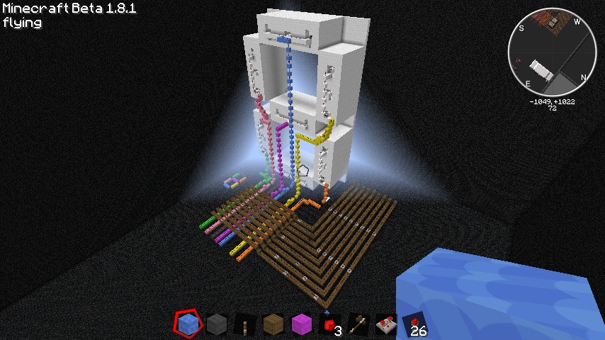 Possibly the biggest seven segment display ever Minecraft Map
