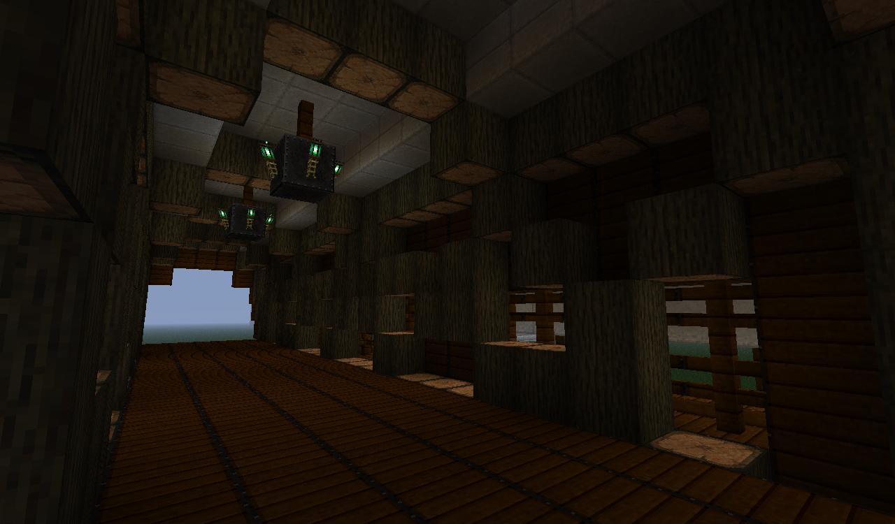 Covered Bridge w/Padestrian Walkway. Minecraft Map