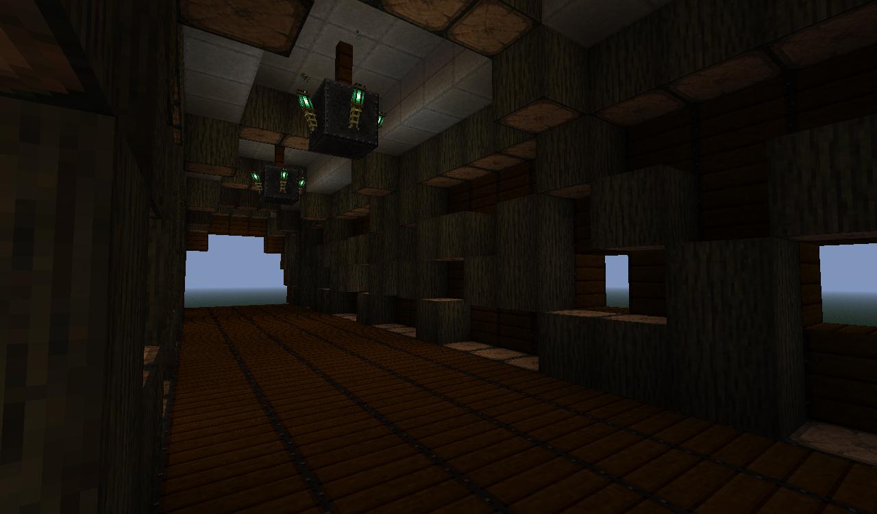 Covered Bridge w/Padestrian Walkway. Minecraft Map